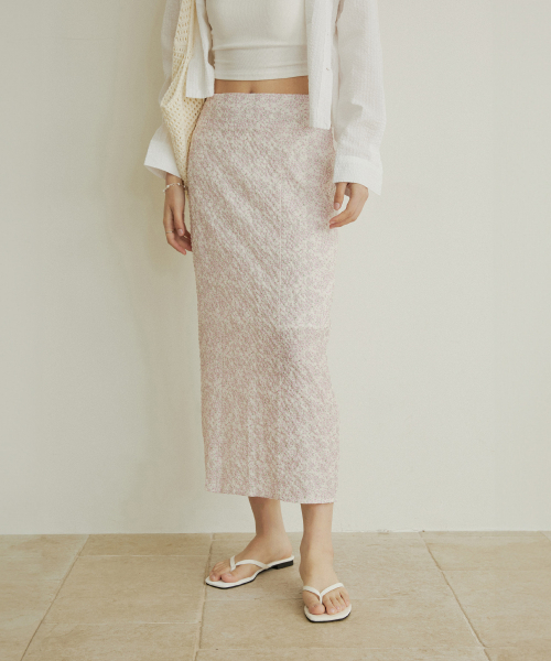 Embo chiffon flower H line long skirt - pink（スカート）｜ADAUL（アダウル）のファッション通販 ...