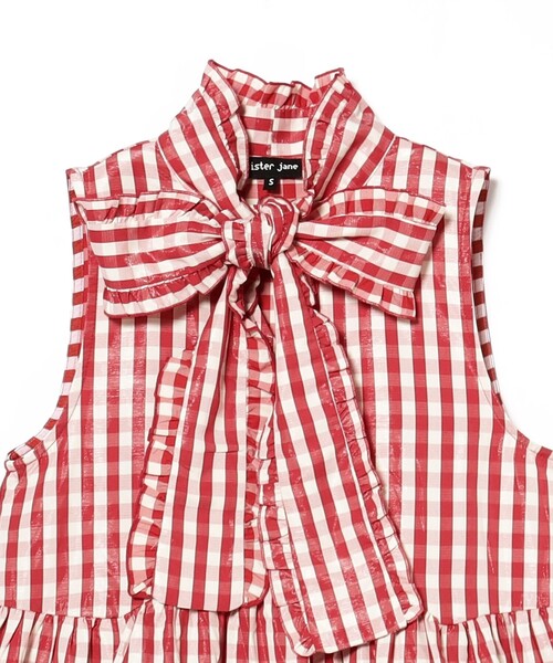 Ray BEAMS（レイビームス）の「sister jane / Stables Gingham Bow Dress（ワンピース）」 - WEAR