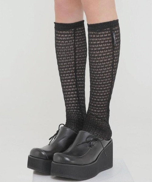UGLY SHADOW（アグリーシャドウ）の「【Uglyshadow/アグリーシャドウ】MESH KNEE SOCKS/ メッシュソックス ...