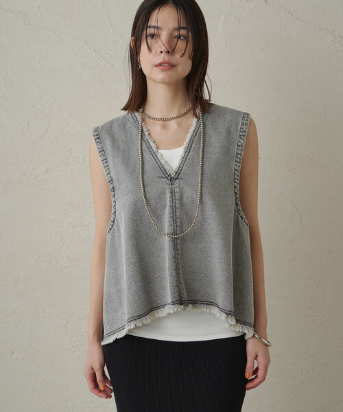 【セール】デニムVジレ（シャツ/ブラウス）｜Loungedress（ラウンジドレス）のファッション通販 - ZOZOTOWN