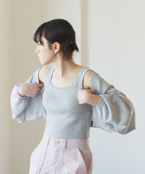 GLOBAL WORK（グローバルワーク）の「2WAYラメニットSET/AND YUA ANY/115322（アンサンブル）」 - WEAR