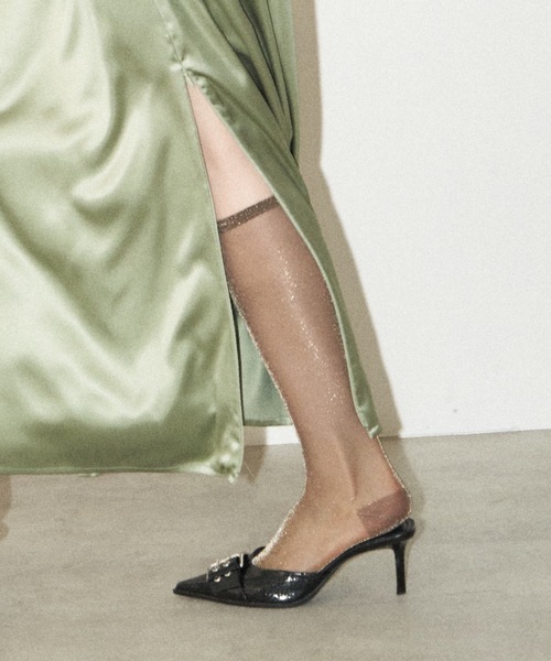 yae（ヤエ）の「Glitter sheer high socks / グリッターシアーハイソックス（ソックス/靴下）」 - WEAR