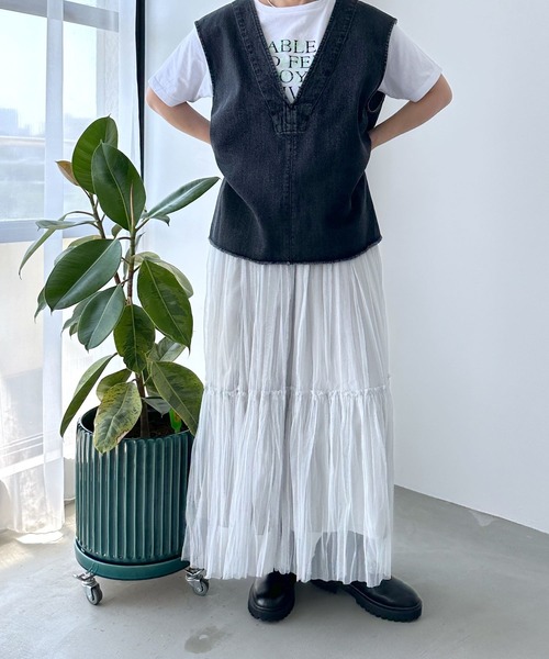 LEPSIM（レプシィム）の「チュール2WAYレイヤースカート 968189（スカート）」 - WEAR