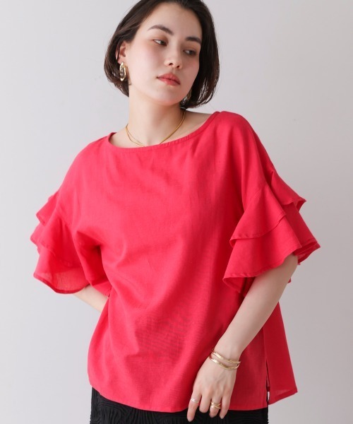 Bou Jeloud（ブージュルード）の「麻混袖ティアードプルオーバー（Tシャツ/カットソー）」 - WEAR