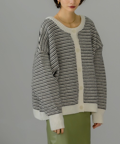 KBF（ケイビーエフ）の「『WEB/一部店舗限定』2WAYマルチボーダーニット（ニット/セーター）」 - WEAR