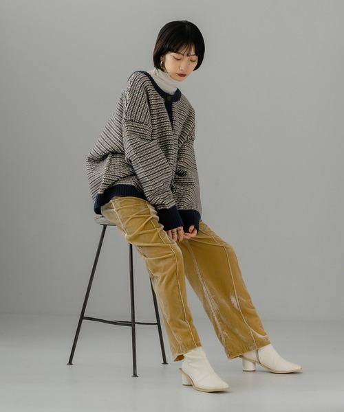 KBF（ケイビーエフ）の「『WEB/一部店舗限定』2WAYマルチボーダーニット（ニット/セーター）」 - WEAR