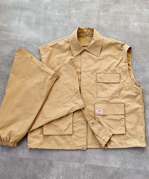 【セール】《JaVa ジャバコラボ》たちまちこなれ感。3wayドッキングミリタリージャケット＆ベスト（マウンテンパーカー）｜Java（ジャバ ...