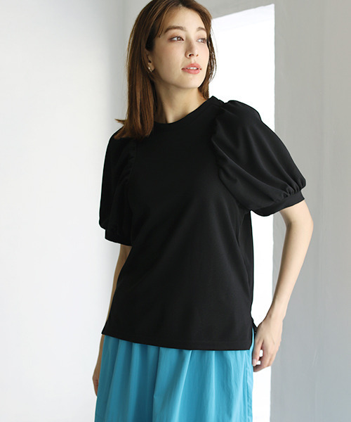 REAL CUBE（リアルキューブ）の「パフショルダーグログラントップス（Tシャツ/カットソー）」 - WEAR