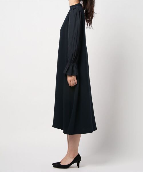 WHYTO.（ホワイト）の「「WHYTO. / ホワイト」サテンスリーブAラインワンピース（ワンピース）」 - WEAR