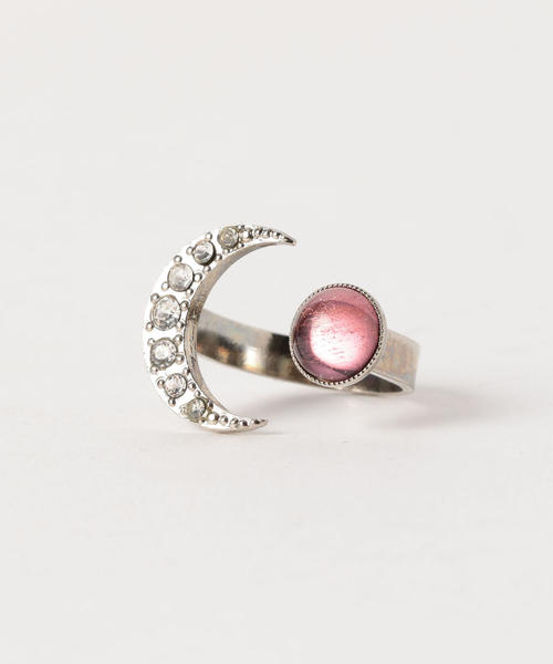 Ader(アデル)の「 Ader Bijoux(アデル ビジュー)moon&star リング 指輪(リング)」 Wear