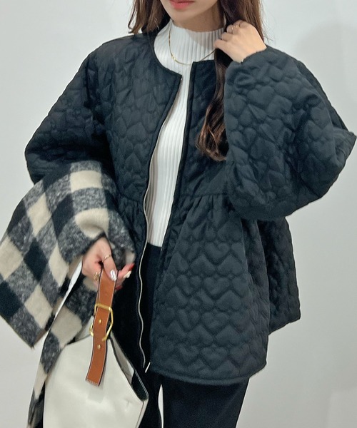 STELLA FISH（ステラフィッシュ）の「ハートキルティングペプラムジャケット（ブルゾン）」 - WEAR