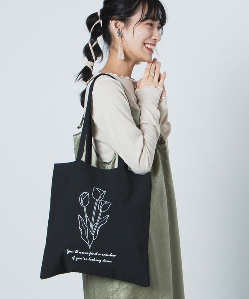 WEGO（ウィゴー）の「WEGO/チューリップロゴコットントートバッグ（トートバッグ）」 - WEAR