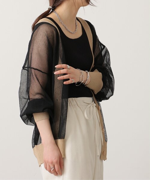 frames RAY CASSIN（フレームスレイカズン）の「配色シアーVネックカーディガン（カーディガン/ボレロ）」 - WEAR