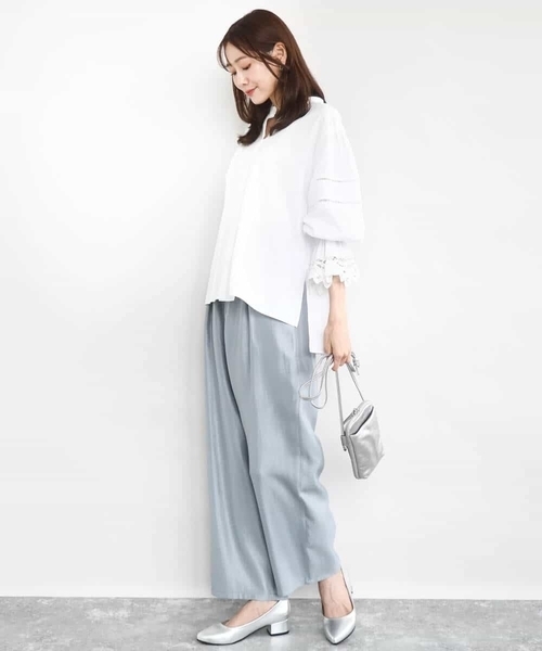 サテン地バレルパンツ/洗える（その他パンツ）｜MK MICHEL KLEIN