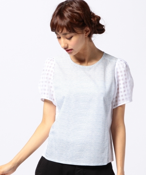 Another Edition（アナザーエディション）の「AE 3クロス ホソBOR T（シャツ/ブラウス）」 - WEAR