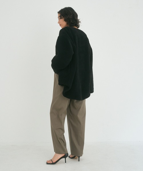 OUTERSUNSET（アウターサンセット）の「round hem boa jacket（ブルゾン）」 - WEAR