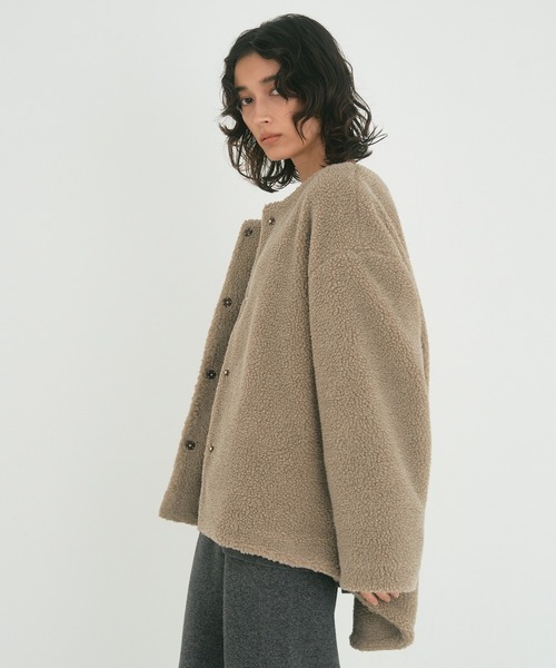 OUTERSUNSET（アウターサンセット）の「round hem boa jacket（ブルゾン）」 - WEAR