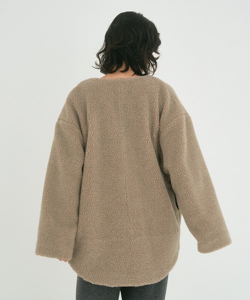 OUTERSUNSET（アウターサンセット）の「round hem boa jacket（ブルゾン）」 - WEAR