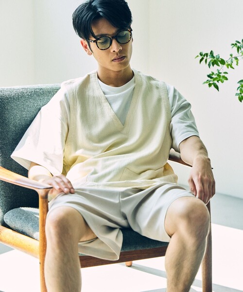 FREAK'S STORE（フリークスストア）の「KONECO/コネーソ 別注 プルオーバーVネックベスト/リネン（ベスト）」 - WEAR