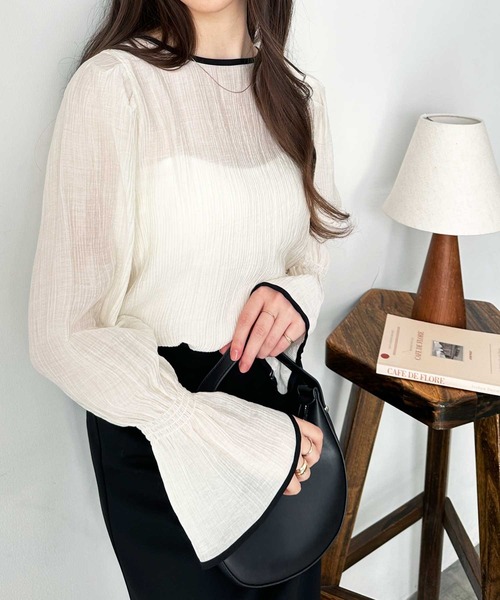 GeeRA（ジーラ）の「配色パイピング表面感ブラウス（シャツ/ブラウス）」 - WEAR