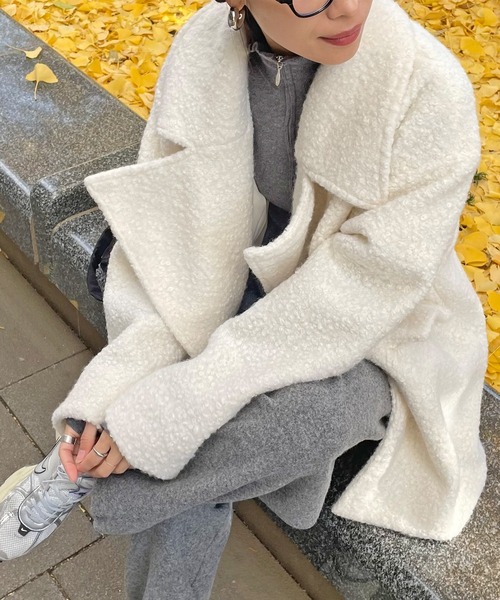 ブークレミドルオーバーサイズBIGジャケット（ピーコート）｜STELLA FISH（ステラフィッシュ）のファッション通販 - ZOZOTOWN