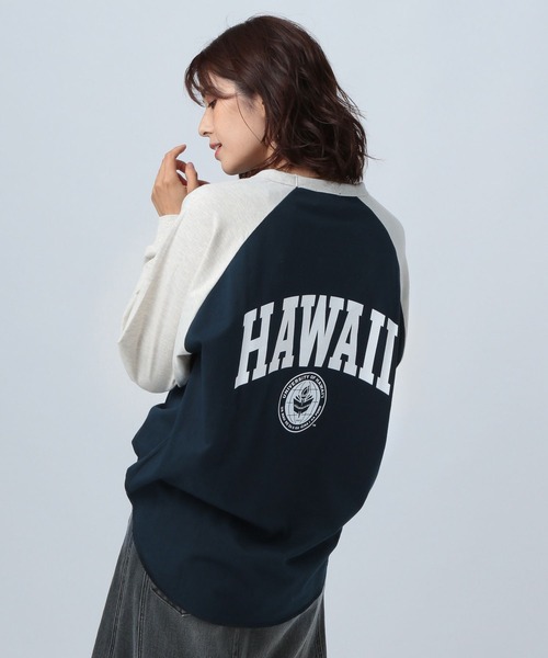 BAYFLOW（ベイフロー）の「【UNIVERSITY OF HAWAII】ラグランTシャツ（Tシャツ/カットソー）」 - WEAR
