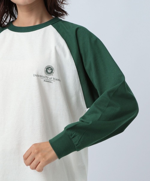 BAYFLOW（ベイフロー）の「【UNIVERSITY OF HAWAII】ラグランTシャツ（Tシャツ/カットソー）」 - WEAR