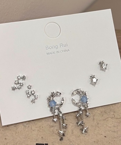 《ムーンドロップスターピアス6点セット(MA/EK214)（ピアス（両耳用））｜B.I.D.（ビーアイディー）のファッション通販 - ZOZOTOWN