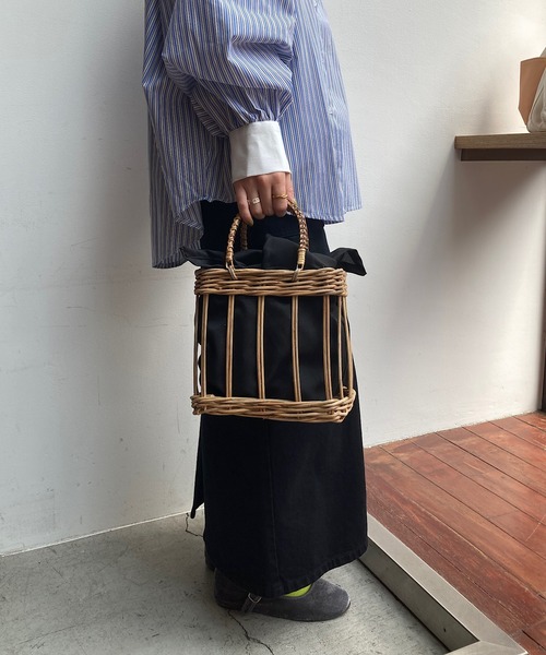 EARTH MADE（アースメイド）の「WIKKER WINDOWS BAG/S（かごバッグ）」 - WEAR