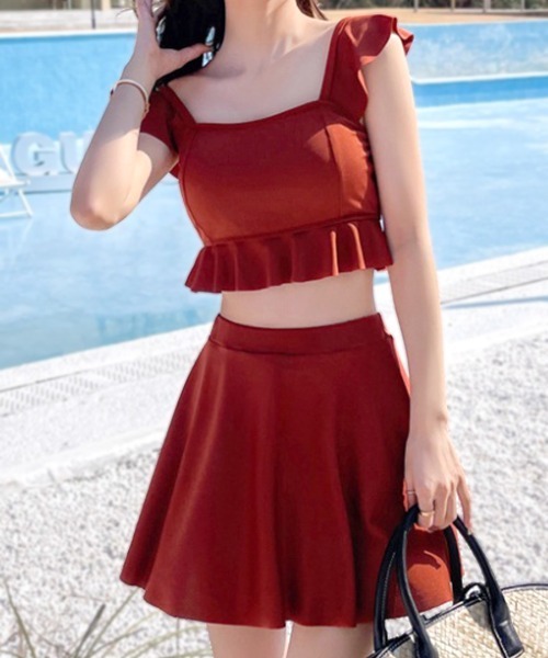 REMUR（レミュール）の「[2点セット] タンキニフリルセパレート水着（水着）」 - WEAR