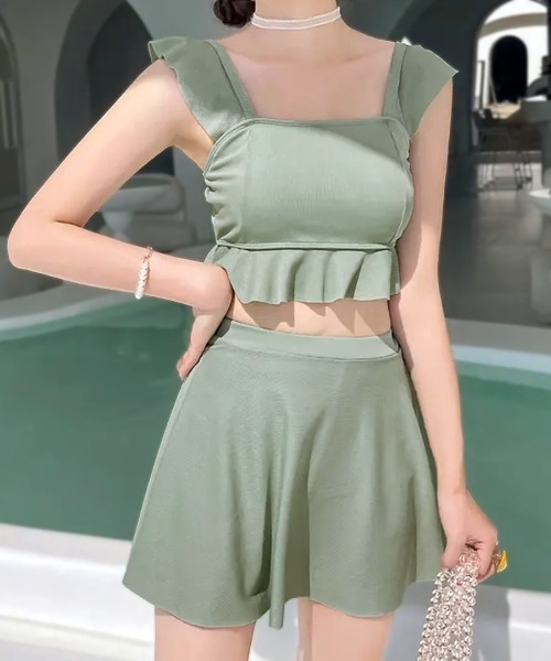 REMUR（レミュール）の「[2点セット] タンキニフリルセパレート水着（水着）」 - WEAR