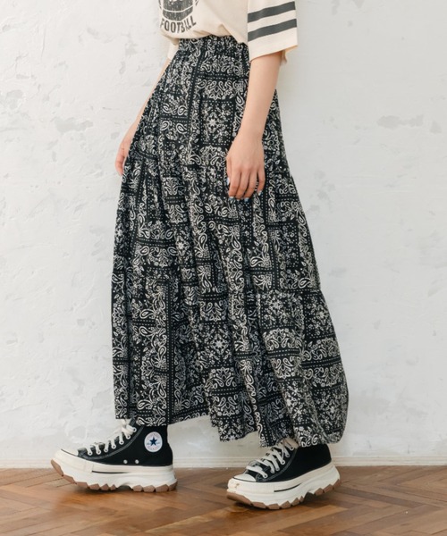 eLur（エラー）の「【eLur】ペイズリーティアードスカート（スカート）」 - WEAR