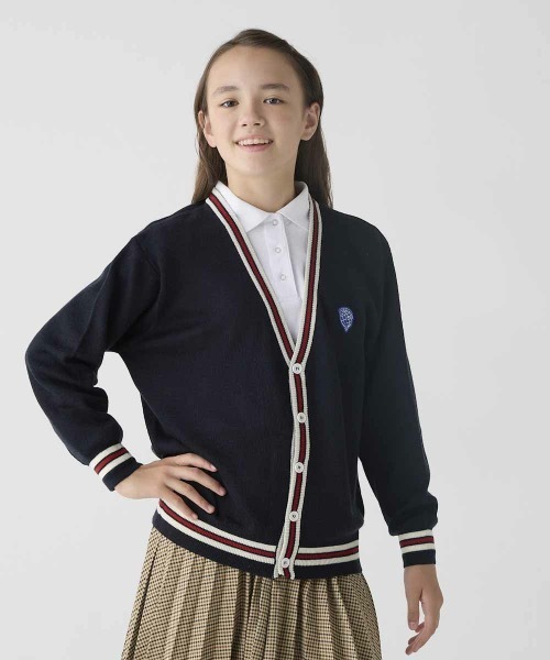 BEAMS SCHOOL（ビームススクール）の「【BEAMS SCHOOL/ビームス スクール】キッズ ライン入りチルデンカーディガン 男女兼用（カーディガン/ボレロ）」 - WEAR