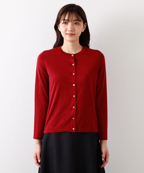 Amaca(アマカ)の「シルクウールニットカーディガン(カーディガン ボレロ)」 Wear