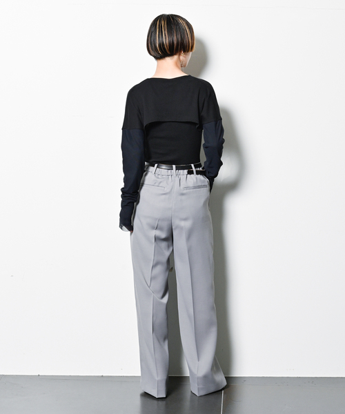 overneath（オーバーニース）の「OVERNEATH 別注 rib sleeves：カットソー（Tシャツ/カットソー）」 - WEAR