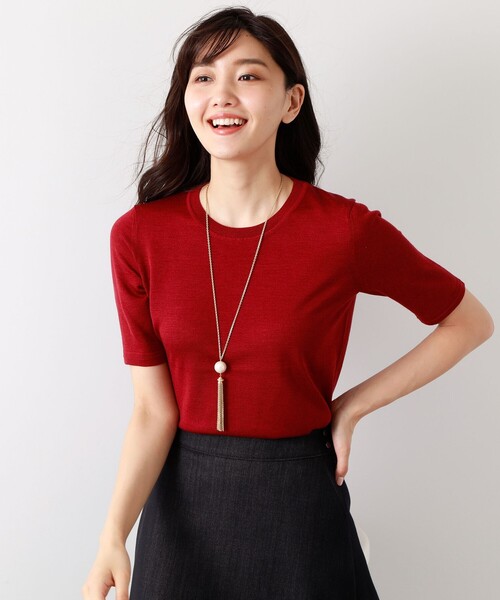 Amaca(アマカ)の「シルクウールニットプルオーバー(ニット セーター)」 Wear