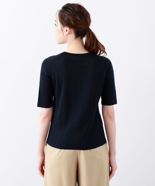 Amaca(アマカ)の「シルクウールニットプルオーバー(ニット セーター)」 Wear