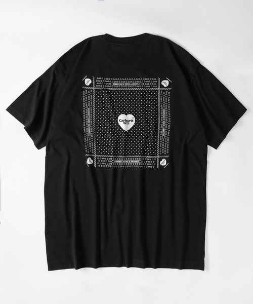 Carhartt WIP（カーハートダブリューアイピー）の「【Carhartt/カーハート】ワンポイントハートロゴ＆バックBIGバンダナプリント デザイン 半袖Tシャツ/HEART ...