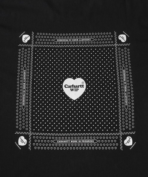 Carhartt WIP（カーハートダブリューアイピー）の「【Carhartt/カーハート】ワンポイントハートロゴ＆バックBIGバンダナプリント デザイン 半袖Tシャツ/HEART ...