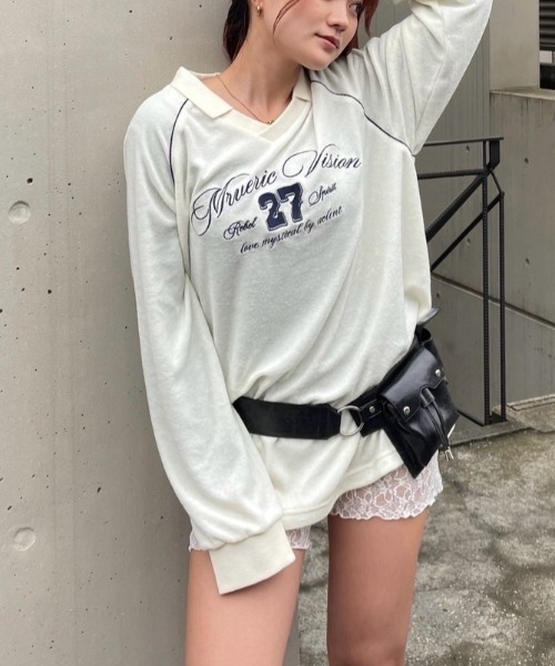 ACLENT（アクレント）の「パイルロゴロンT（Tシャツ/カットソー）」 - WEAR