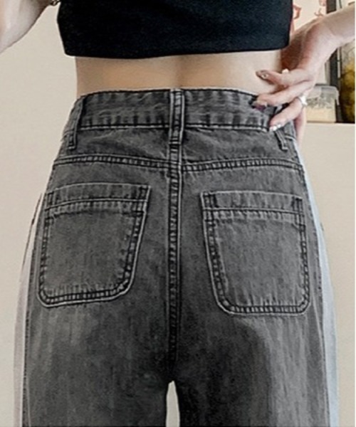 shameless（シェイムレス）の「ツートンカラーストレートデニム（デニムパンツ）」 - WEAR