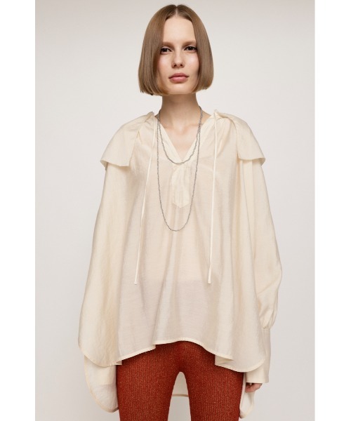 SLY（スライ）の「SHEER FRILL SKIPPER TUNIC シアー フリル スキッパ― チュニック（チュニック）」 - WEAR