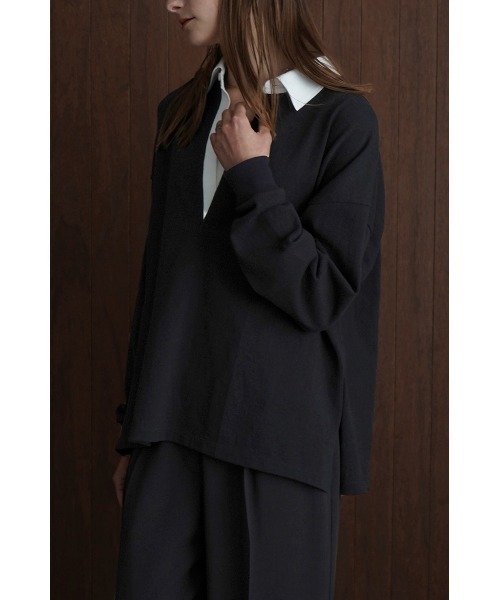 CLANE（クラネ）の「CLANE/クラネ/DEEP NECK WIDE RUGBY SHIRT（シャツ/ブラウス）」 - WEAR