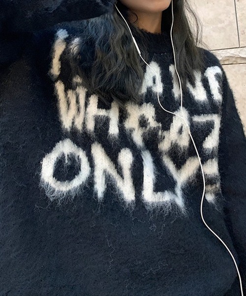 LYEON（リヨン）の「ロゴブラッシュニットビッグプルオーバー（ニット/セーター）」 - WEAR