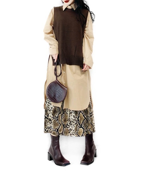 LVEU.（ラブユ.）の「Python flare skirt / パイソンフレアスカート（スカート）」 - WEAR