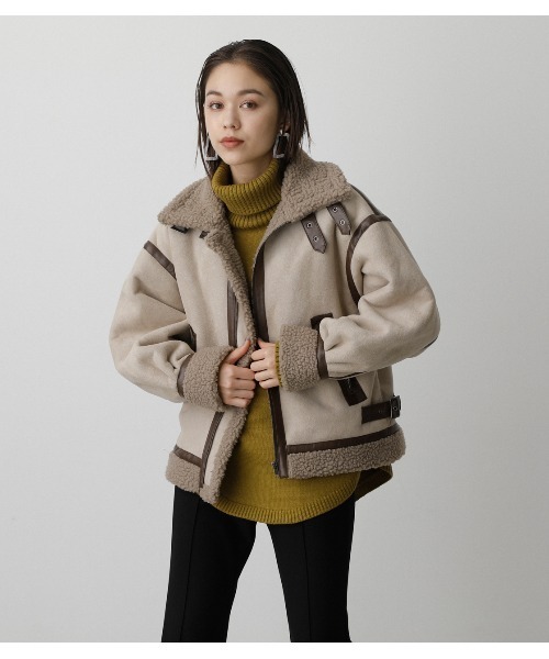 AZUL by moussy（アズールバイマウジー）の「B-3 BOA JACKET/B-3ボアジャケット（ブルゾン）」 - WEAR