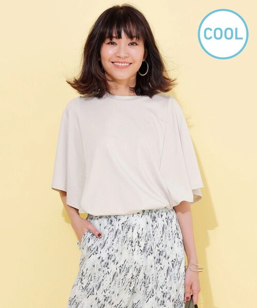 UNFILO（アンフィーロ）の「【新色追加！/接触冷感】マイビューティ フレアスリーブTシャツ（Tシャツ/カットソー）」 - WEAR