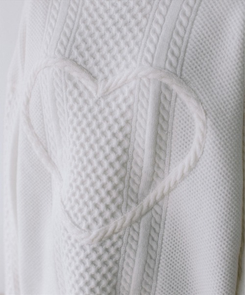 SUWDEE（スーディー）の「heart motif knit tops（スウェット）」 - WEAR