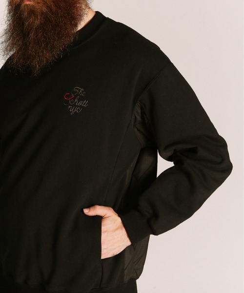 Schott/ショット/QUILTED COMBI. CREW SWEAT/キルティング コンビ
