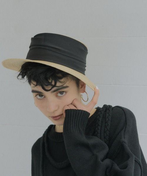 スカーフ付ストローHAT（ハット）｜manana suerte（マニャーナスエルテ）のファッション通販 - ZOZOTOWN